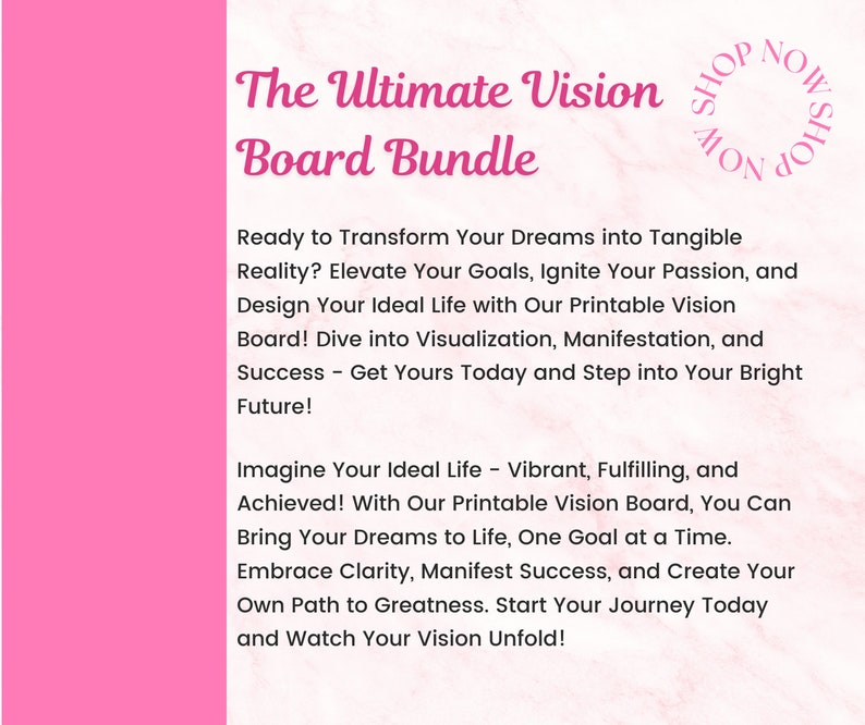 Ultimate Vision Board Kit With Images, Affirmations, Happiness Quotes ...
