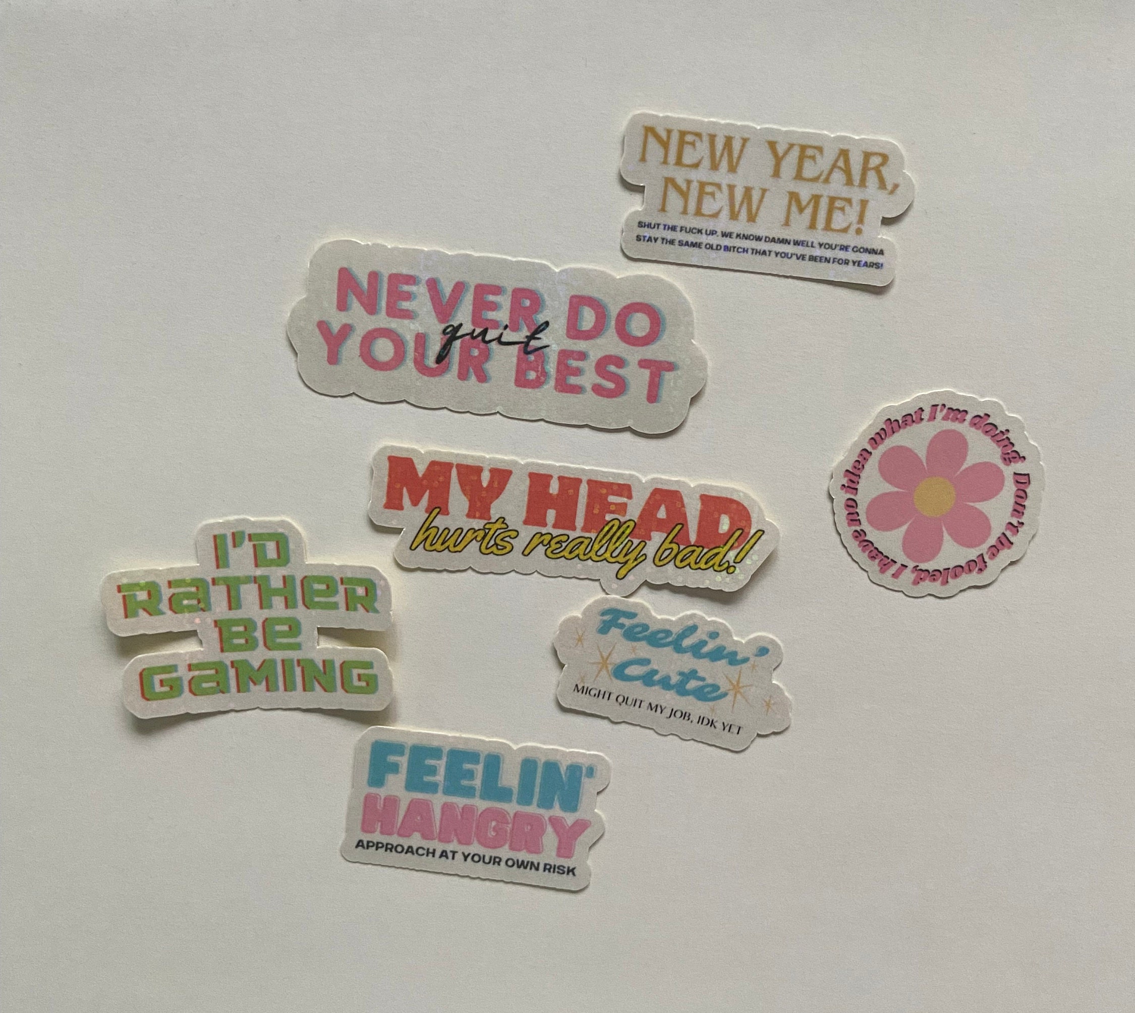 Funny Holographic Stickers - Etsy