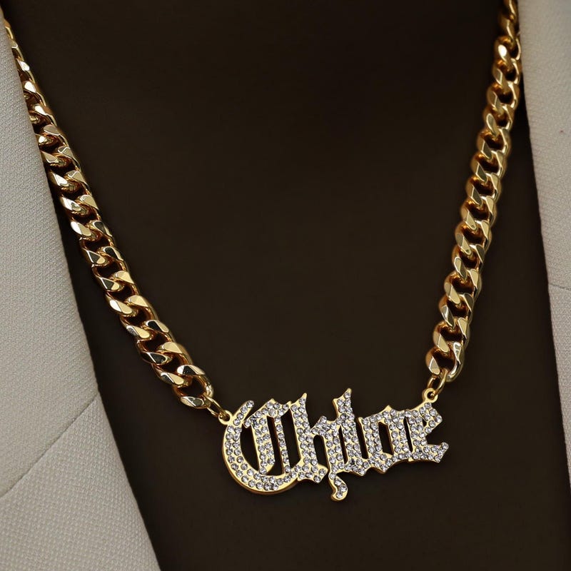 Diamond Cut Nameplate Gold - Etsy