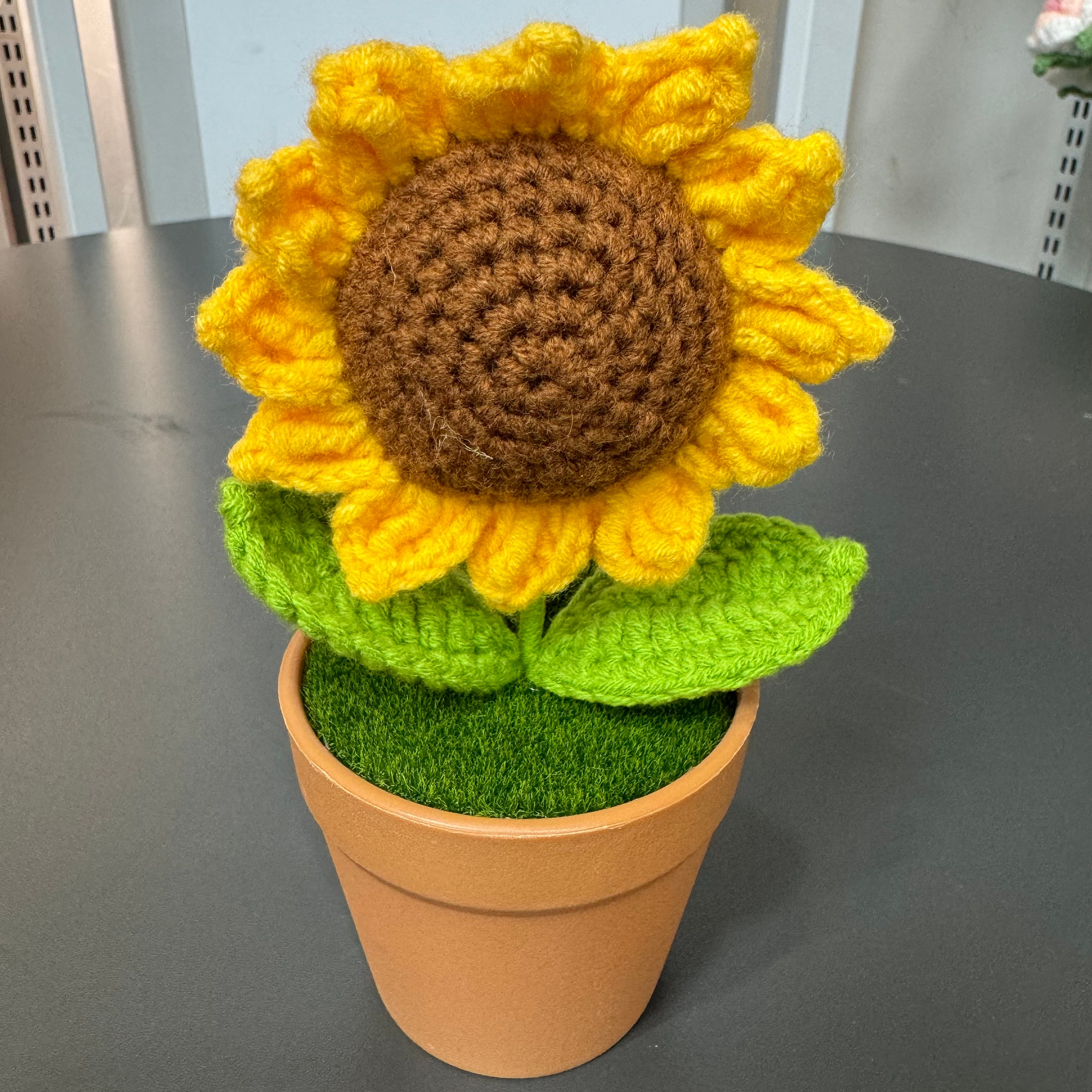 Crochet Sunflower in the Pot,hand Made Personalized Gift,home ...