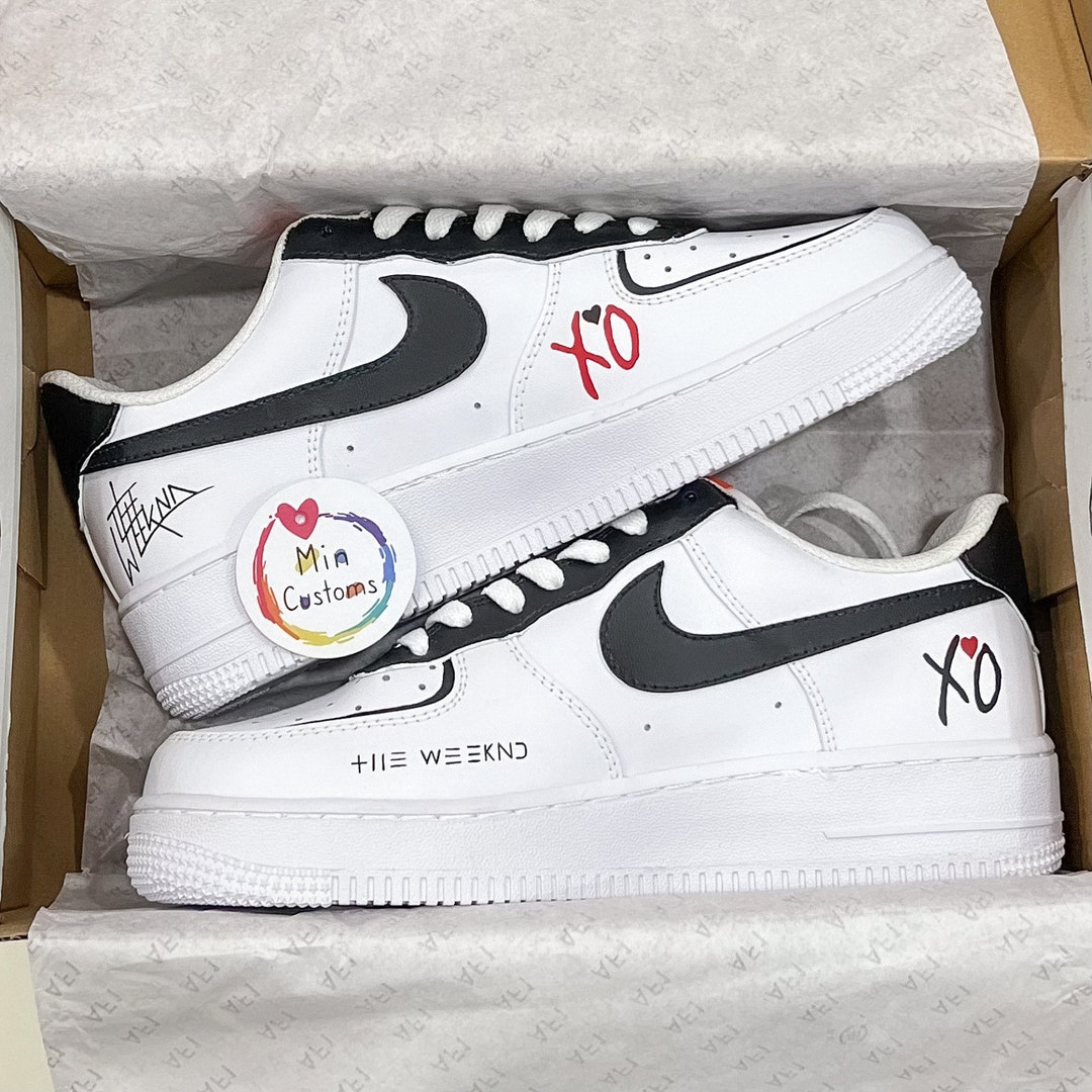 The Weeknd Air Force 1 Custom order Now: Airforces1.com/sn1204-217 - Etsy