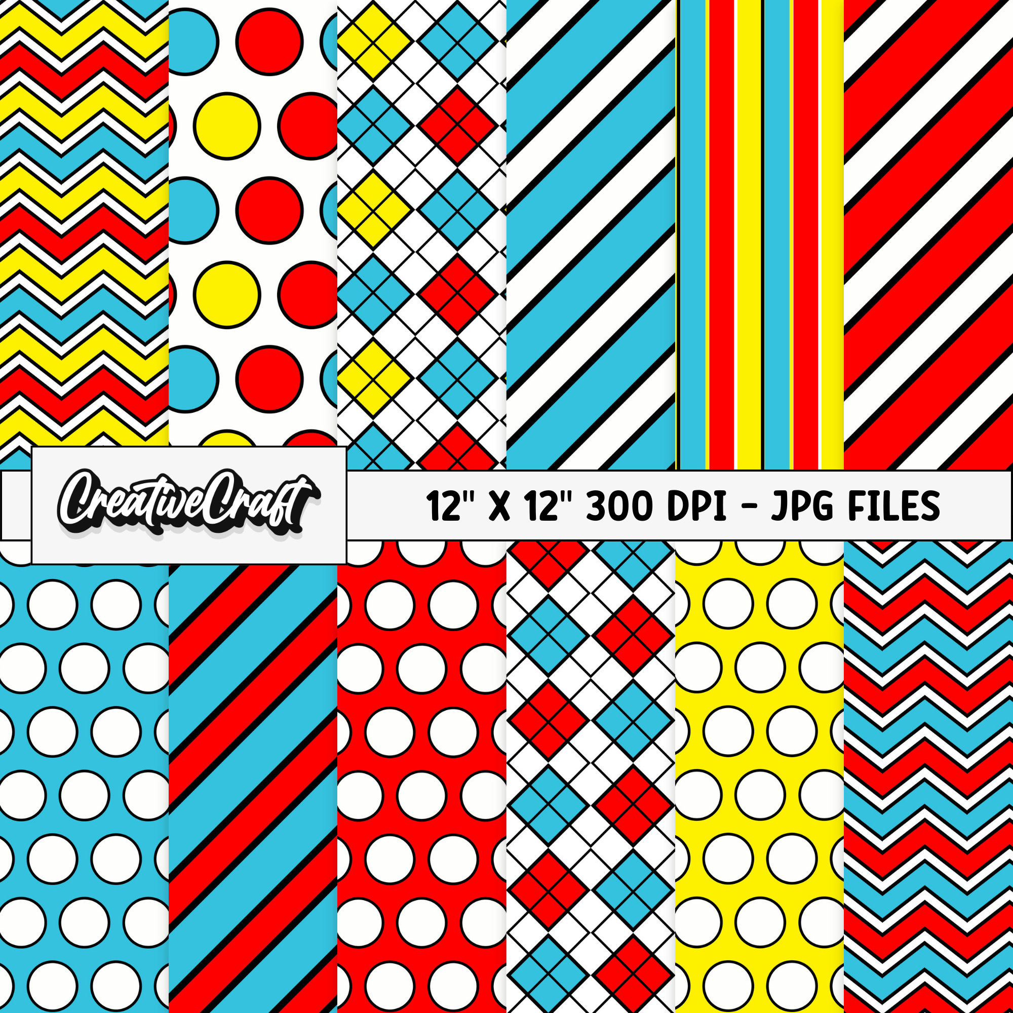 12 Animated Cat Digital Papers 300 DPI Maximum Quality, Animated Cat ...