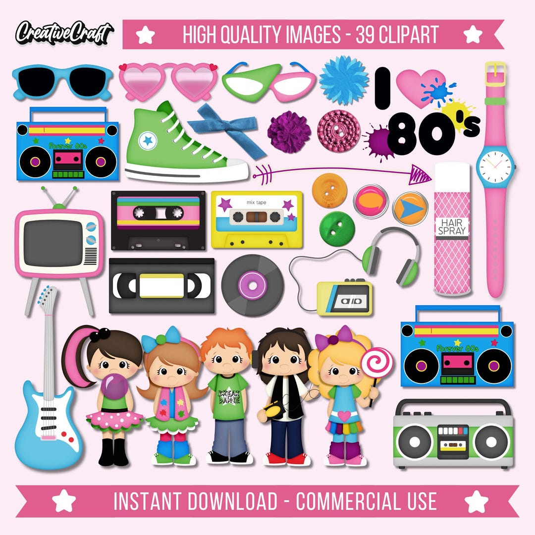 39 Clipart Png Retro 300 DPI Maximum Quality, Clipart Png 80s Retro ...