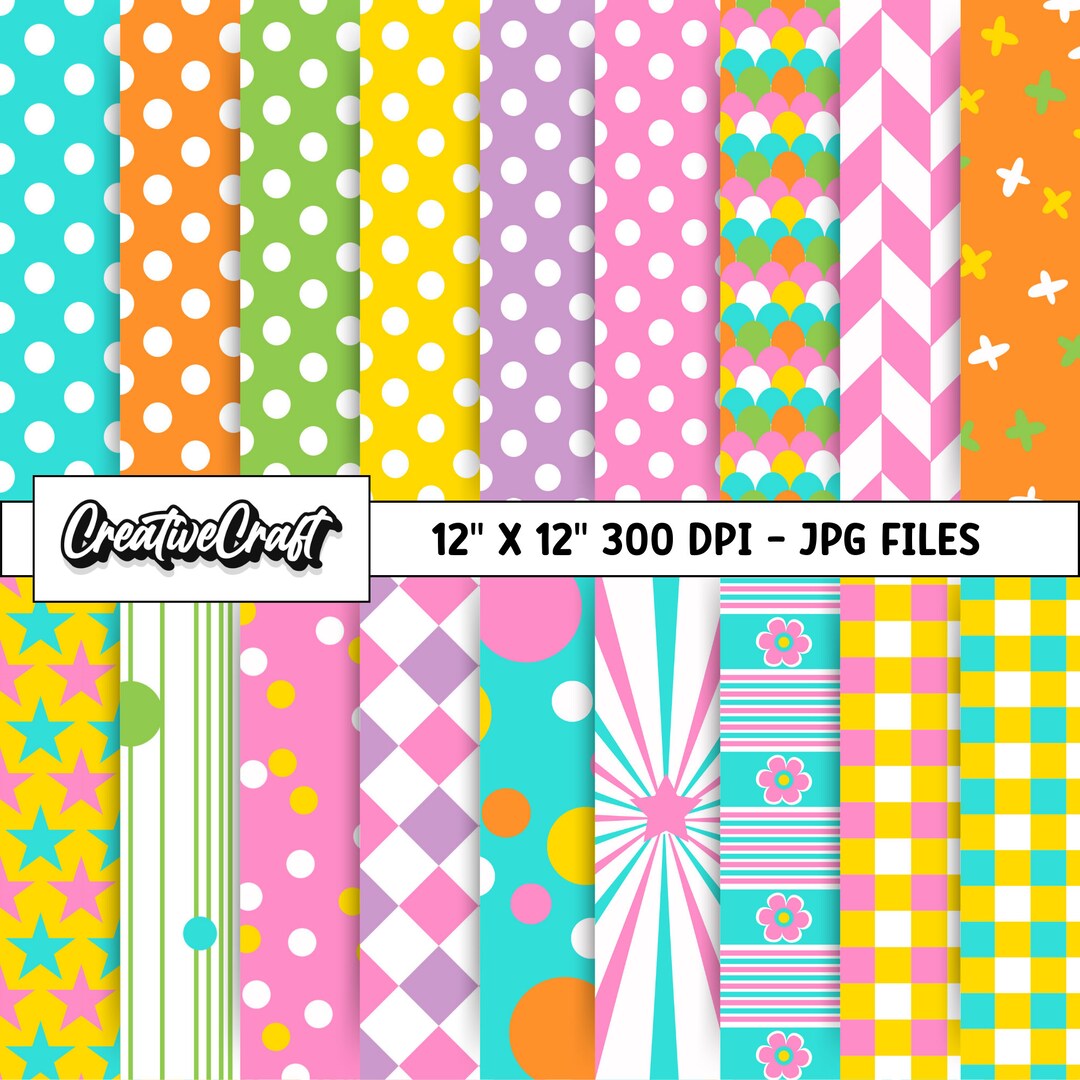 20 Girl Circus Digital Papers 300 DPI Maximum Quality, Girl Circus ...