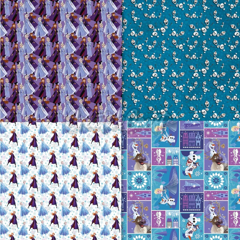 16 Princess Frozen Digital Papers 300 DPI Maximum Quality, Frozen ...