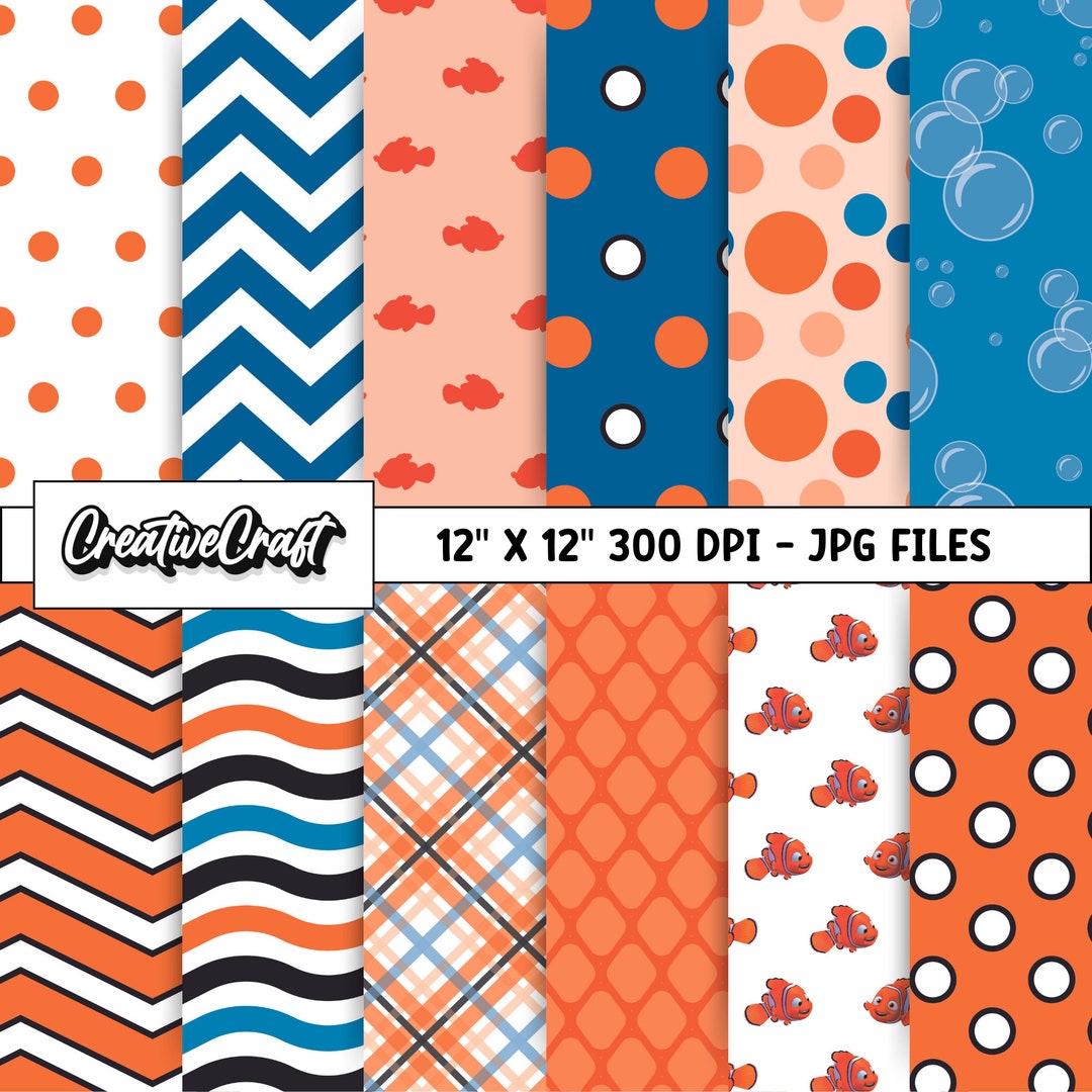 12 Finding Nemo Digital Papers 300 DPI Maximum Quality, Finding Nemo ...