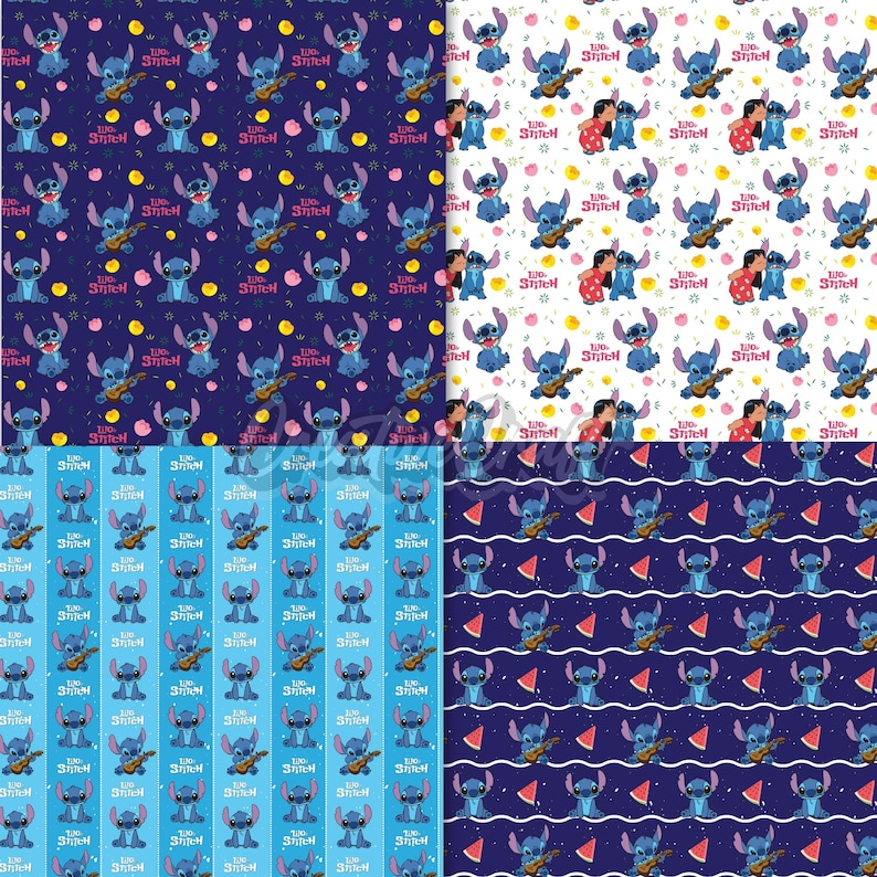 20 Lilo and Stitch Digital Papers 300 DPI Maximum Quality, Lilo and ...