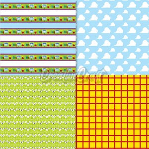 18 Toy Story Digital Papers 300 DPI Maximum Quality, Toy Story ...