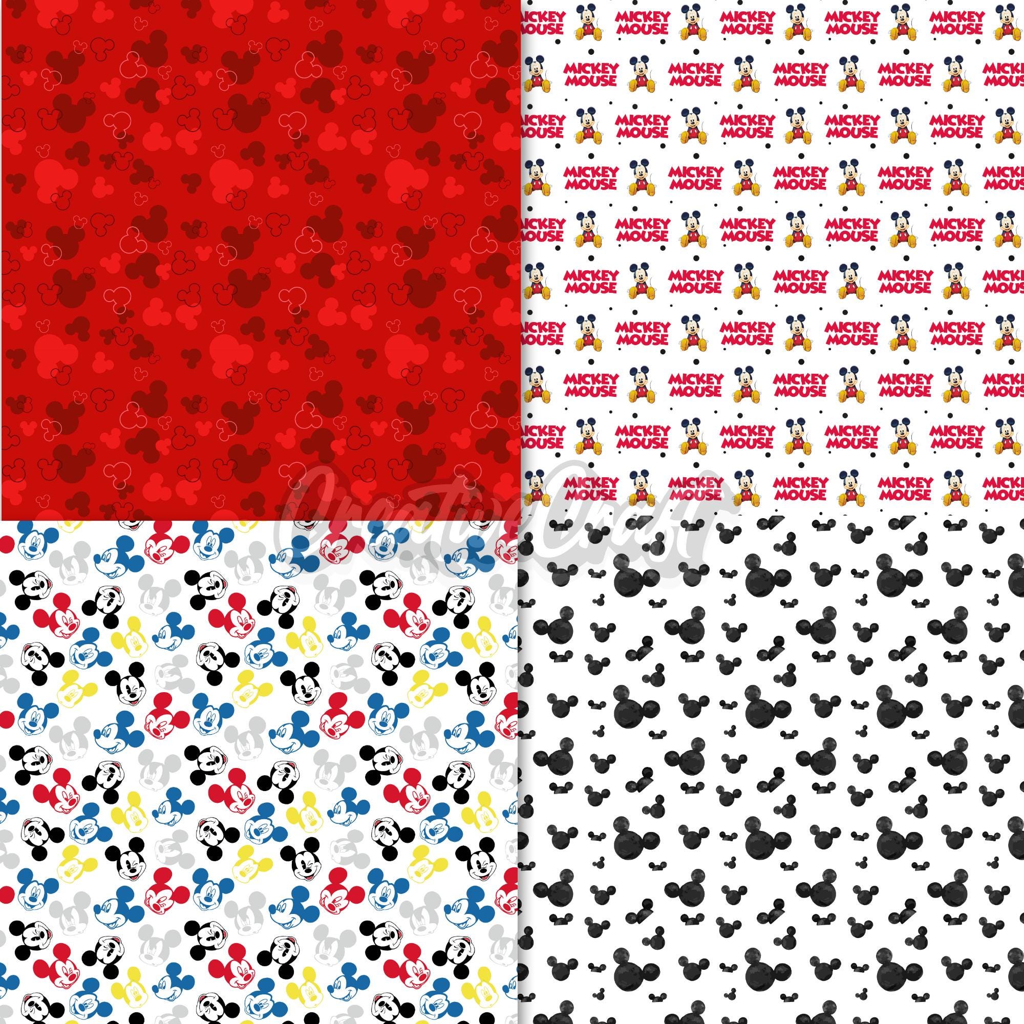 20 Mickey the Mouse Digital Papers 300 DPI Maximum Quality, Mickey ...