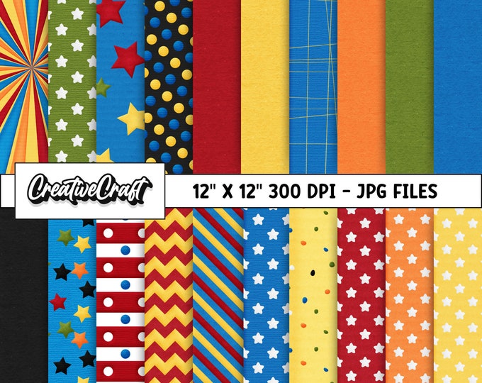 Superhero Digital Paper. Instant Download. Super Dad. Super Mom ...