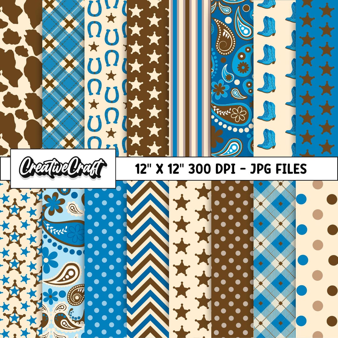 14 Sheriff Cowboy Digital Papers 300 DPI Maximum Quality, Sheriff ...