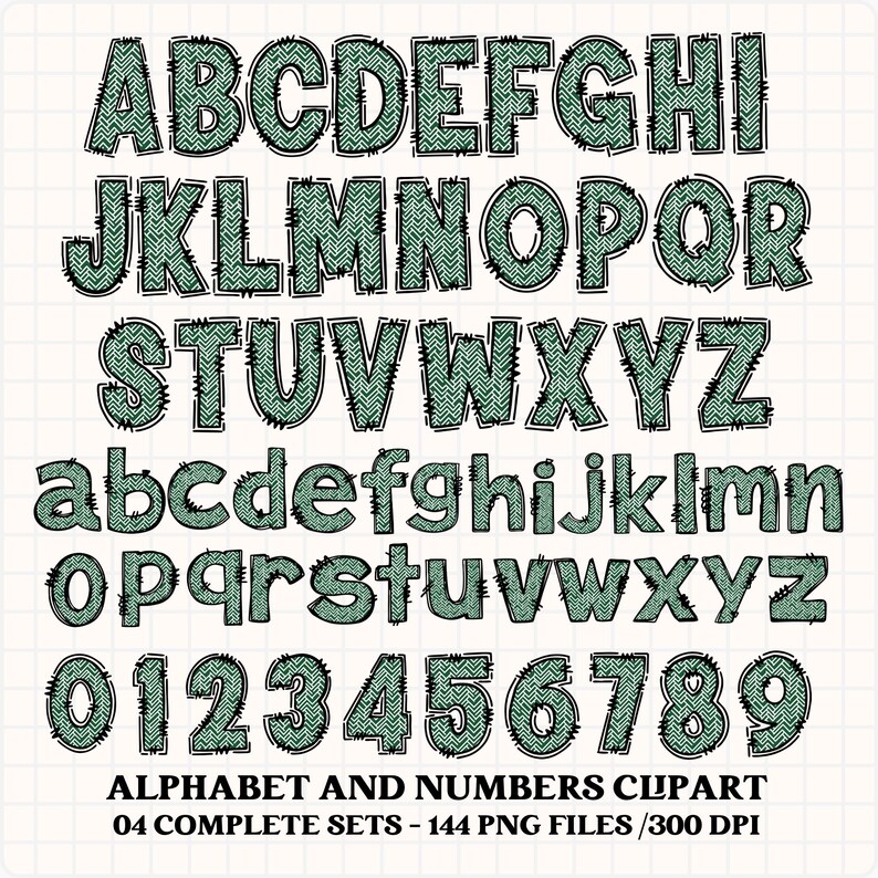 Alphabet Png Clipart Saint Patrick Day, Doodle Letters St Patrick ...