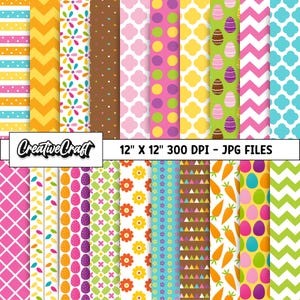 Kit Easter Day Digital Paper and Clipart 300 DPI Maximum Quality ...