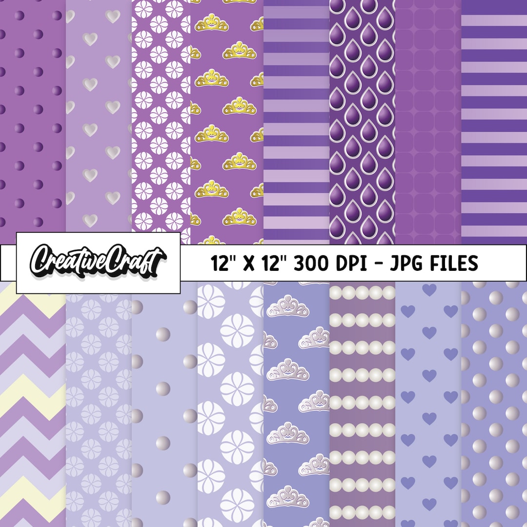 16 Princess Sofia Digital Papers 300 DPI Highest Quality, Princess ...