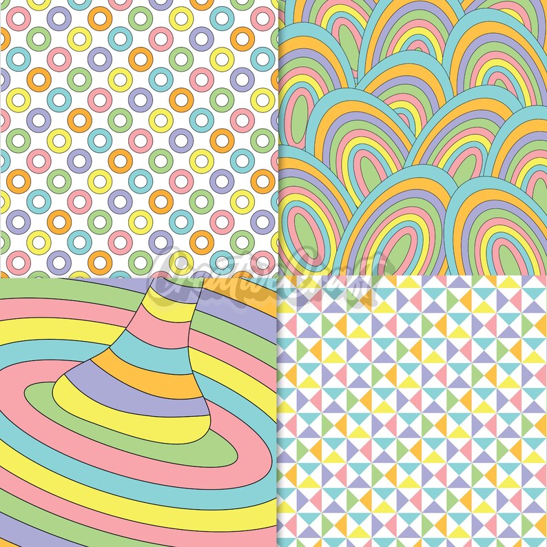 14 Animated Cat Digital Papers 300 DPI Maximum Quality, Animated Cat ...