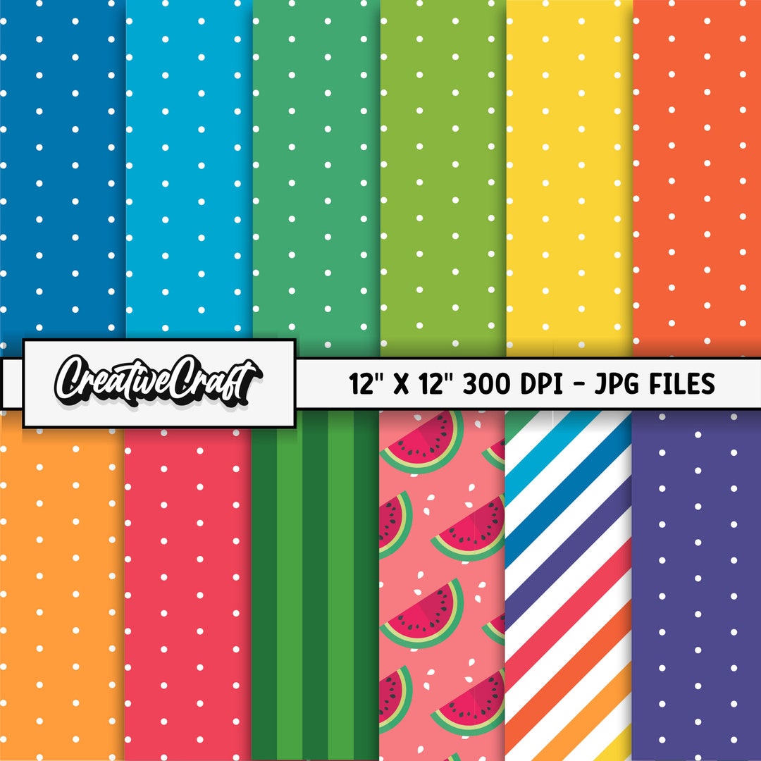 12 Baby Watermelon Digital Papers 300 DPI Maximum Quality, Baby ...