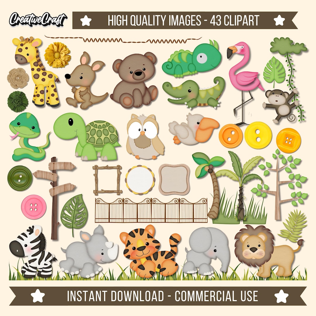 43 Clipart Png Safari Animals 300 DPI Maximum Quality, Clipart Png ...