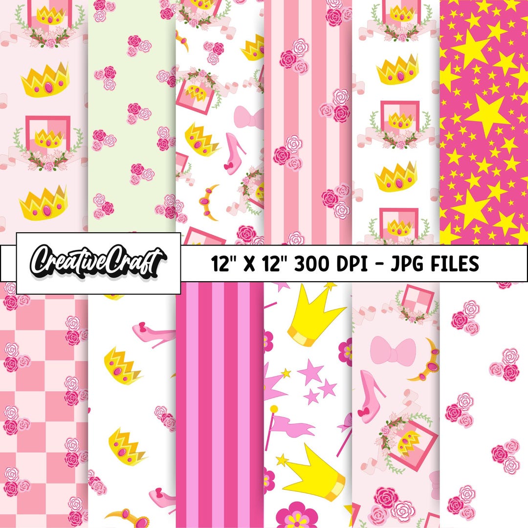 12 Aurora Princess Digital Papers 300 DPI Highest Quality, Aurora ...