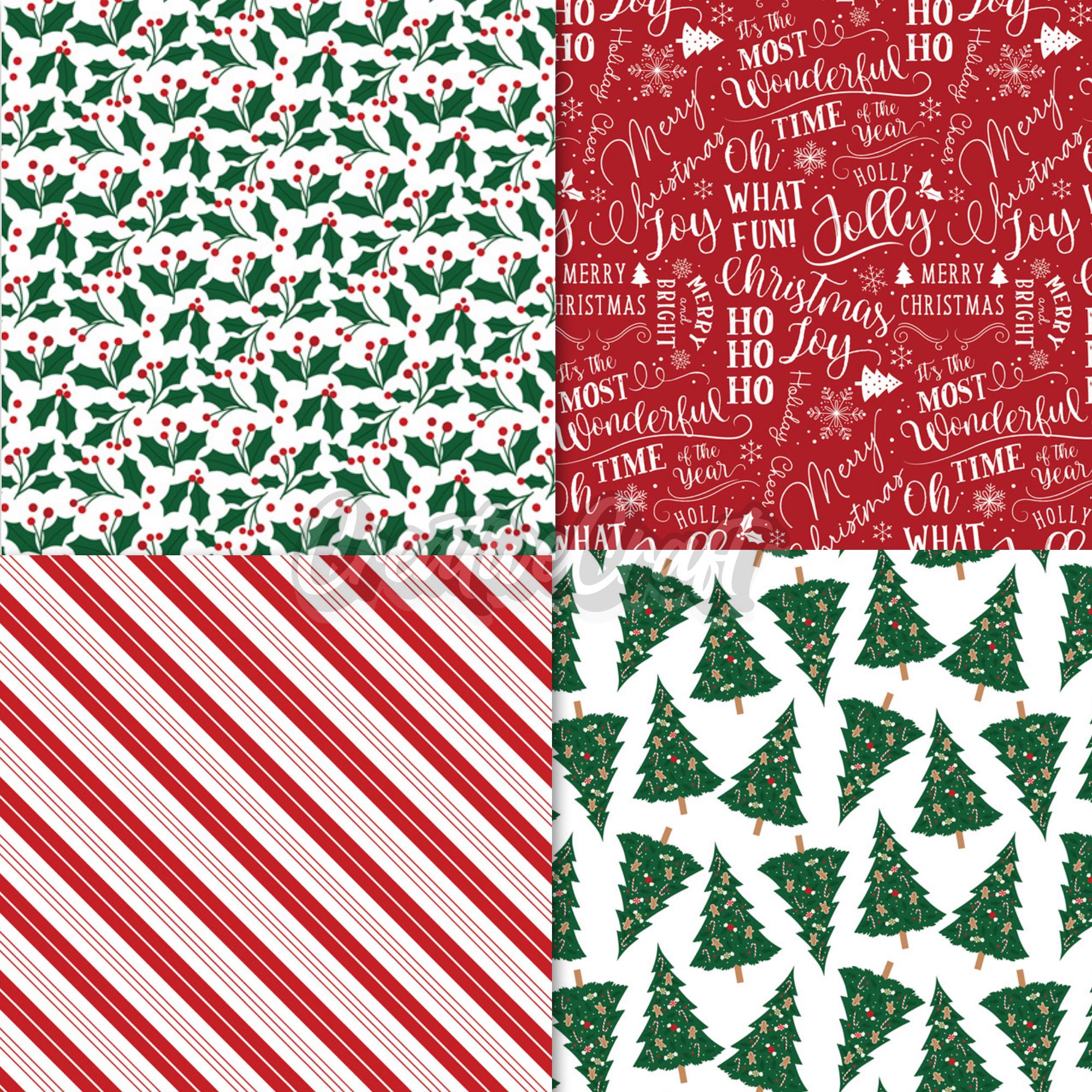 20 Christmas Gingerbread Man Digital Papers 300 DPI Maximum Quality ...
