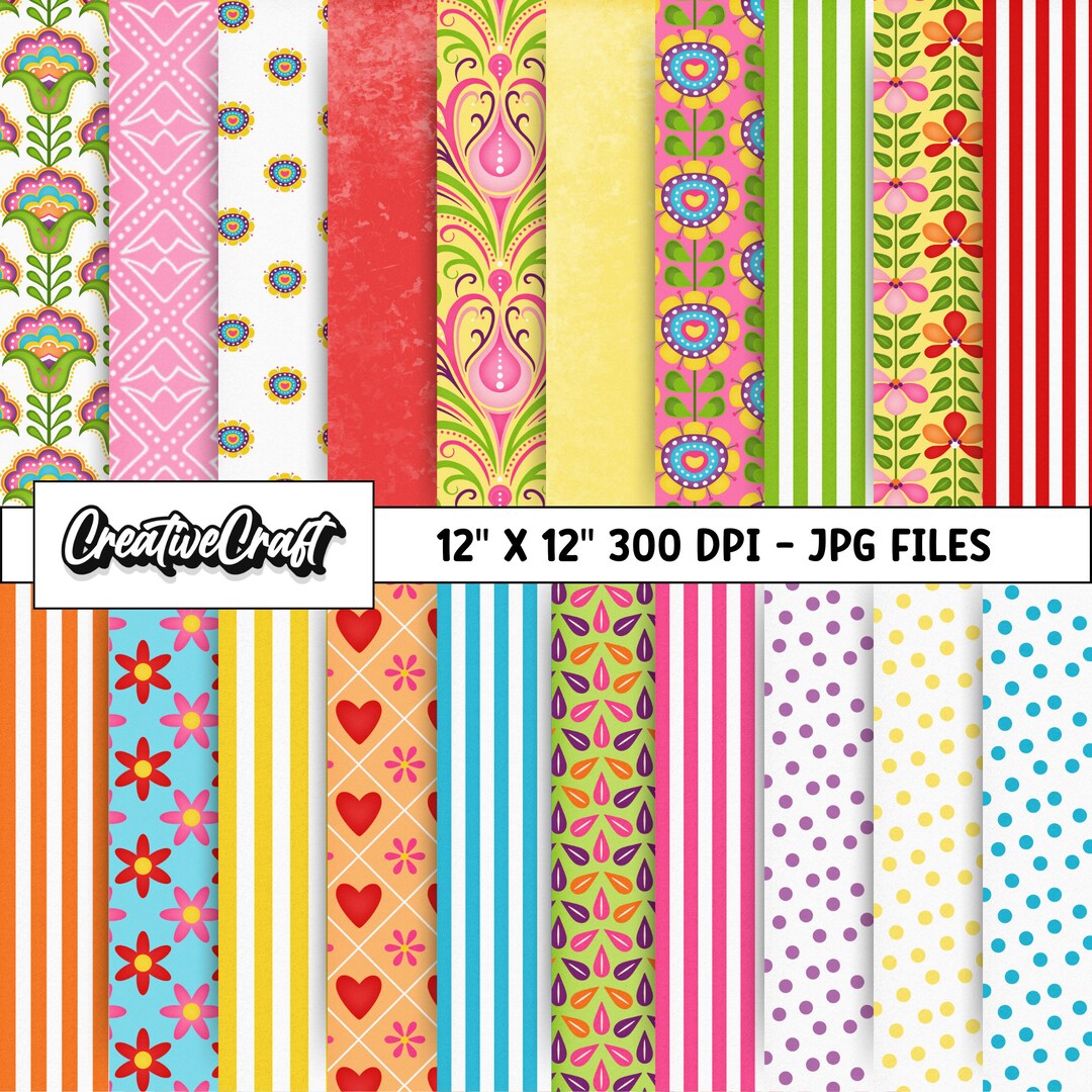 20 Matryoshka Dolls Digital Papers 300 DPI Highest Quality, Matryoshka ...