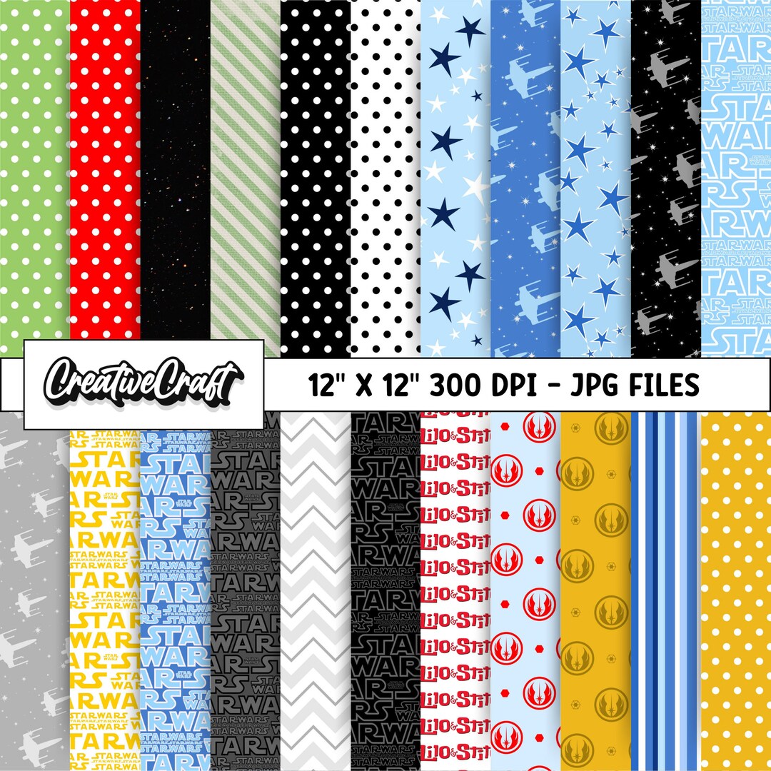 22 Star Wars Digital Papers 300 DPI Maximum Quality, Star Wars ...