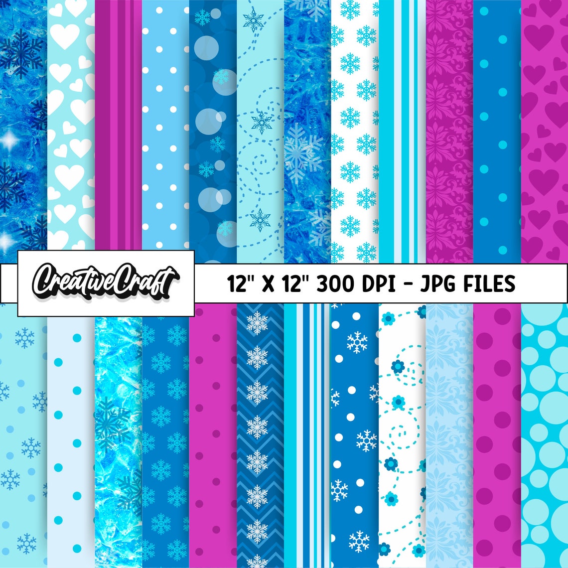 24 Princess Frozen Digital Papers 300 DPI Maximum Quality, Frozen ...