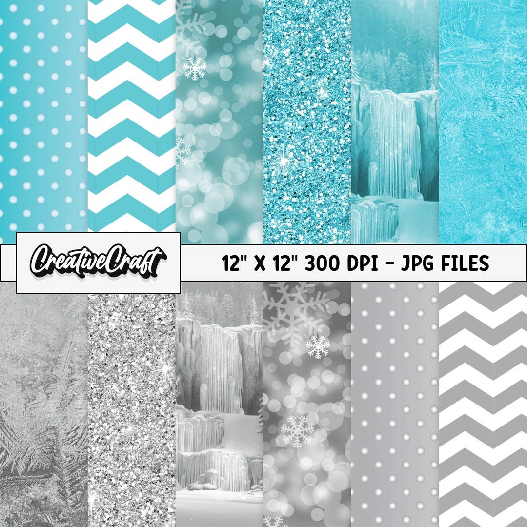 12 Princess Frozen Digital Papers 300 DPI Maximum Quality, Frozen ...