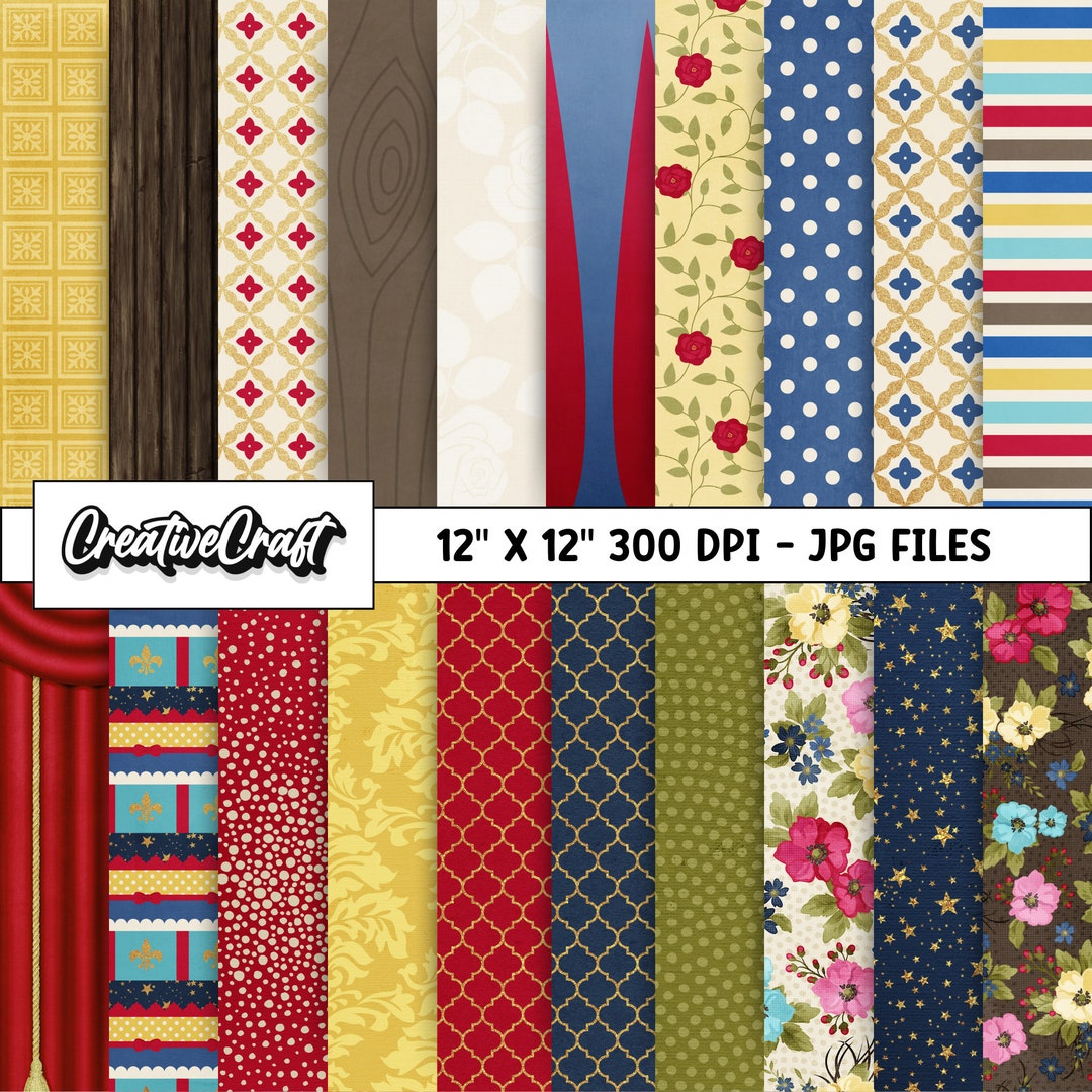 20 Princess Snow White Digital Papers 300 DPI Highest Quality, Snow ...