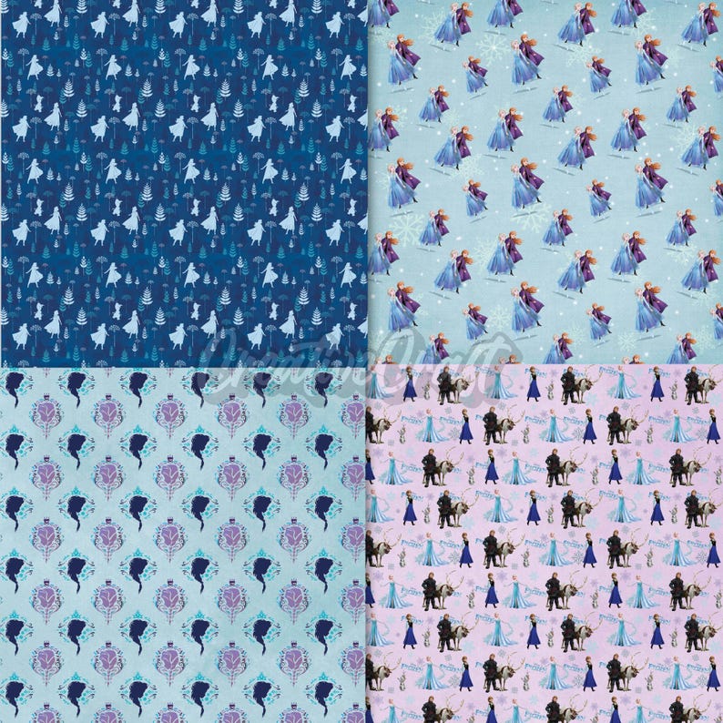 16 Princess Frozen Digital Papers 300 DPI Maximum Quality, Frozen ...