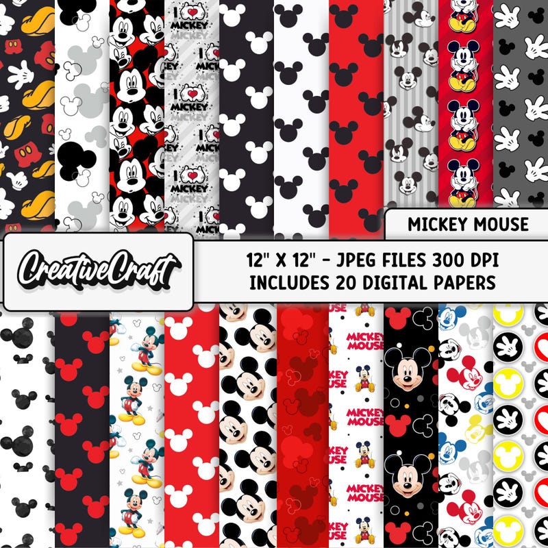 Small Mickey Mouse Clips - Etsy UK