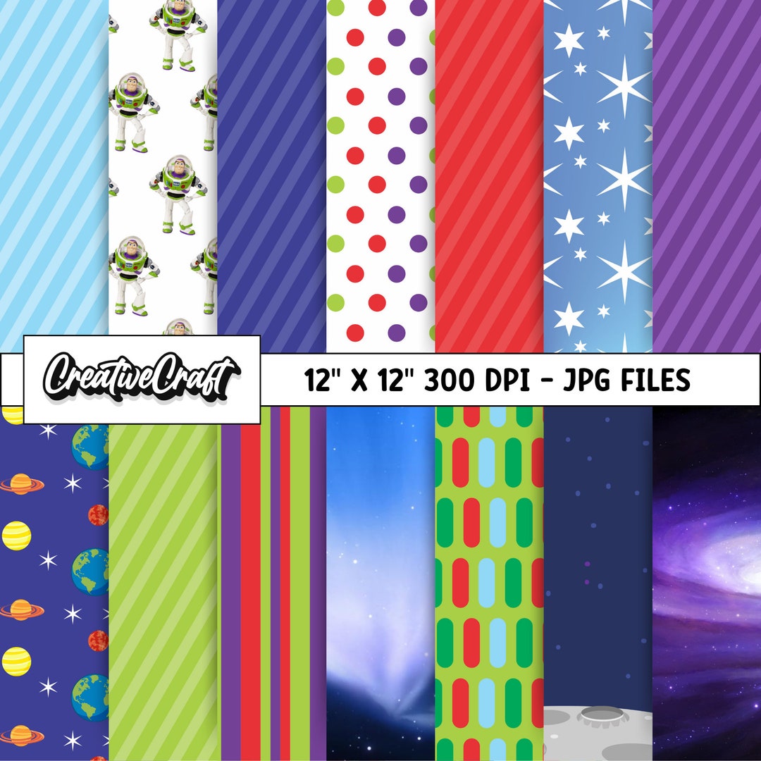 14 Toy Story Digital Papers 300 DPI Maximum Quality, Toy Story ...