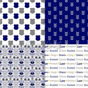14 Police Officer Digital Papers 300 DPI Highest Quality, Police ...