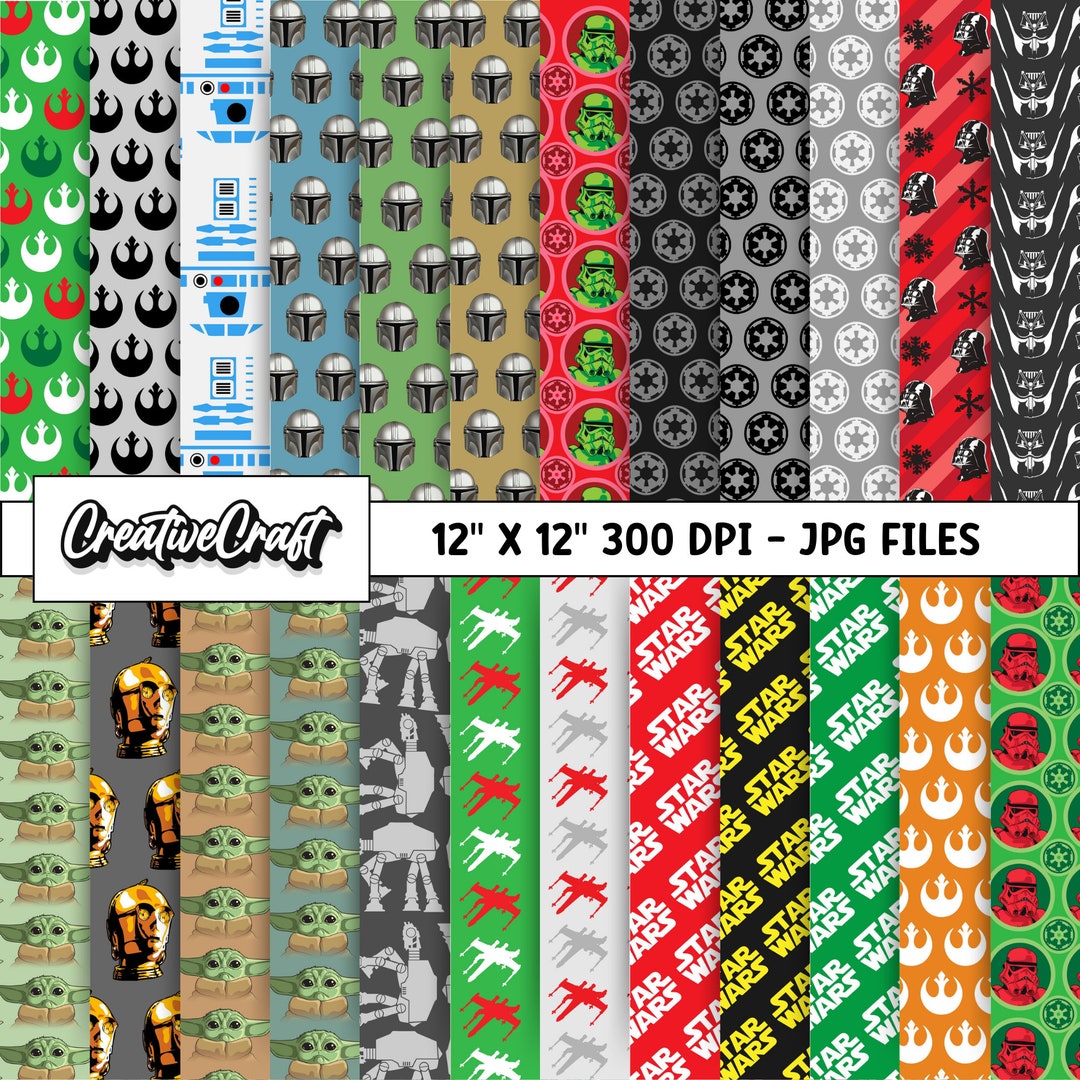 24 Star Wars Digital Papers 300 DPI Maximum Quality, Star Wars ...