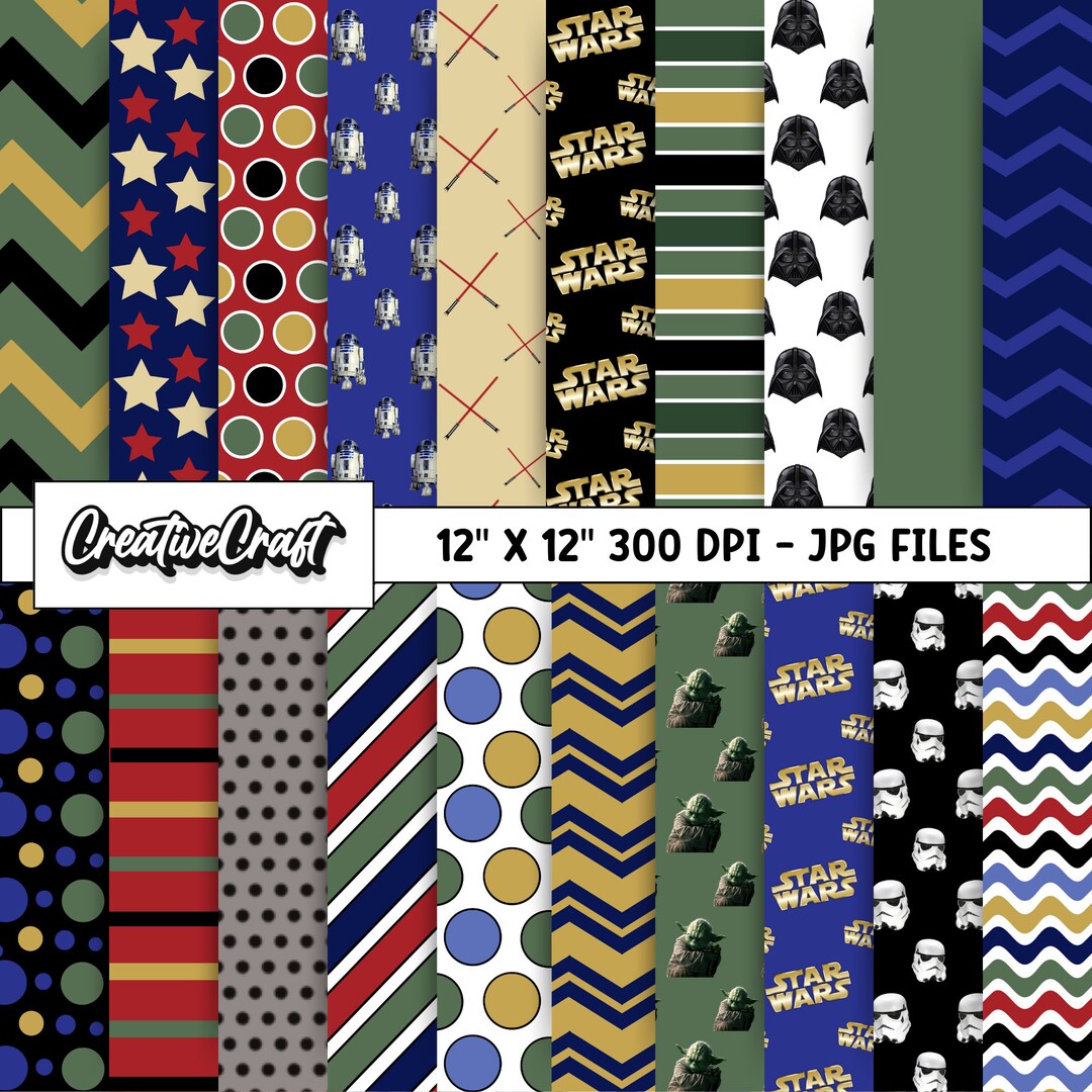 20 Star Wars Digital Papers 300 DPI Maximum Quality, Star Wars ...
