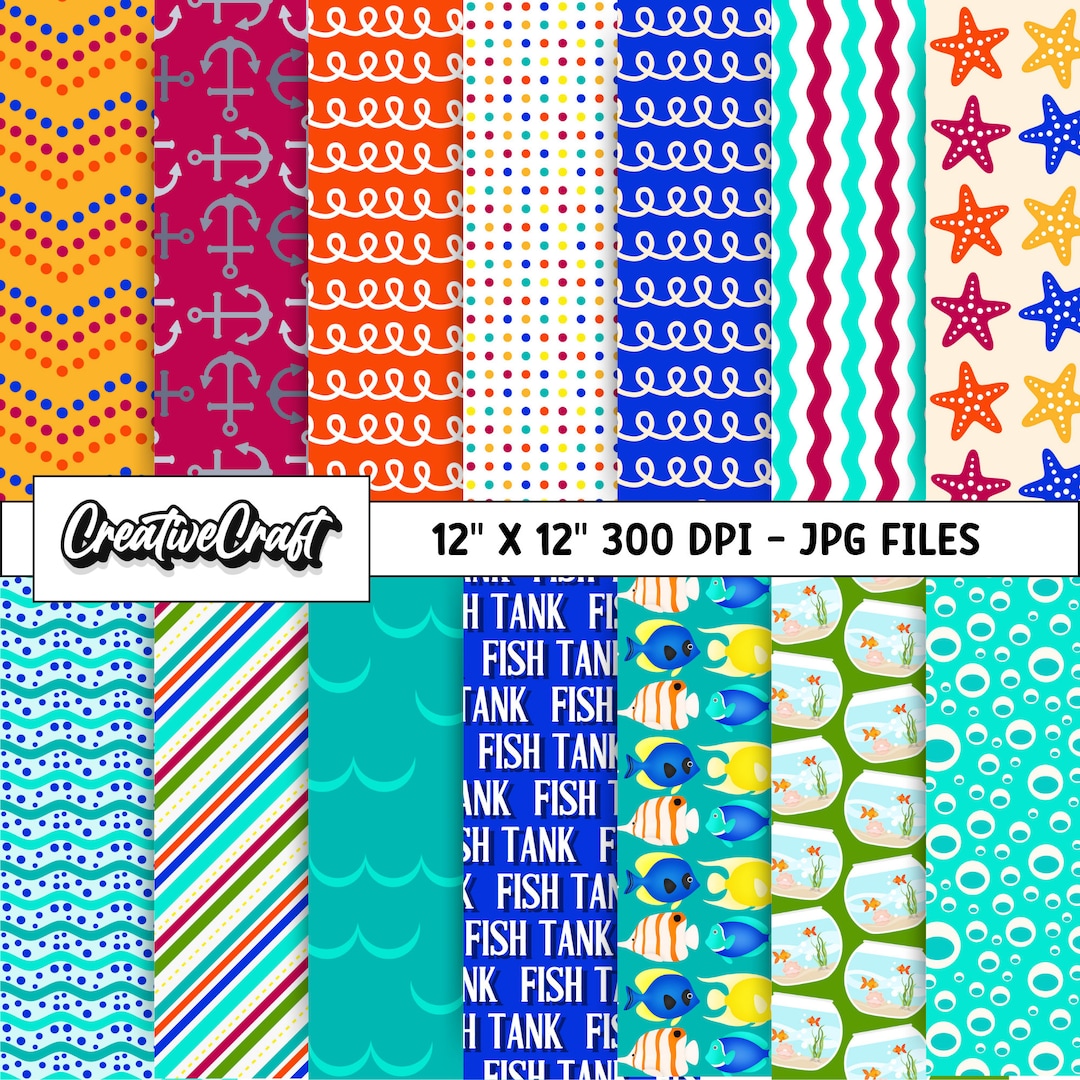 14 Nautical Ocean Digital Papers 300 DPI Maximum Quality, Nautical ...