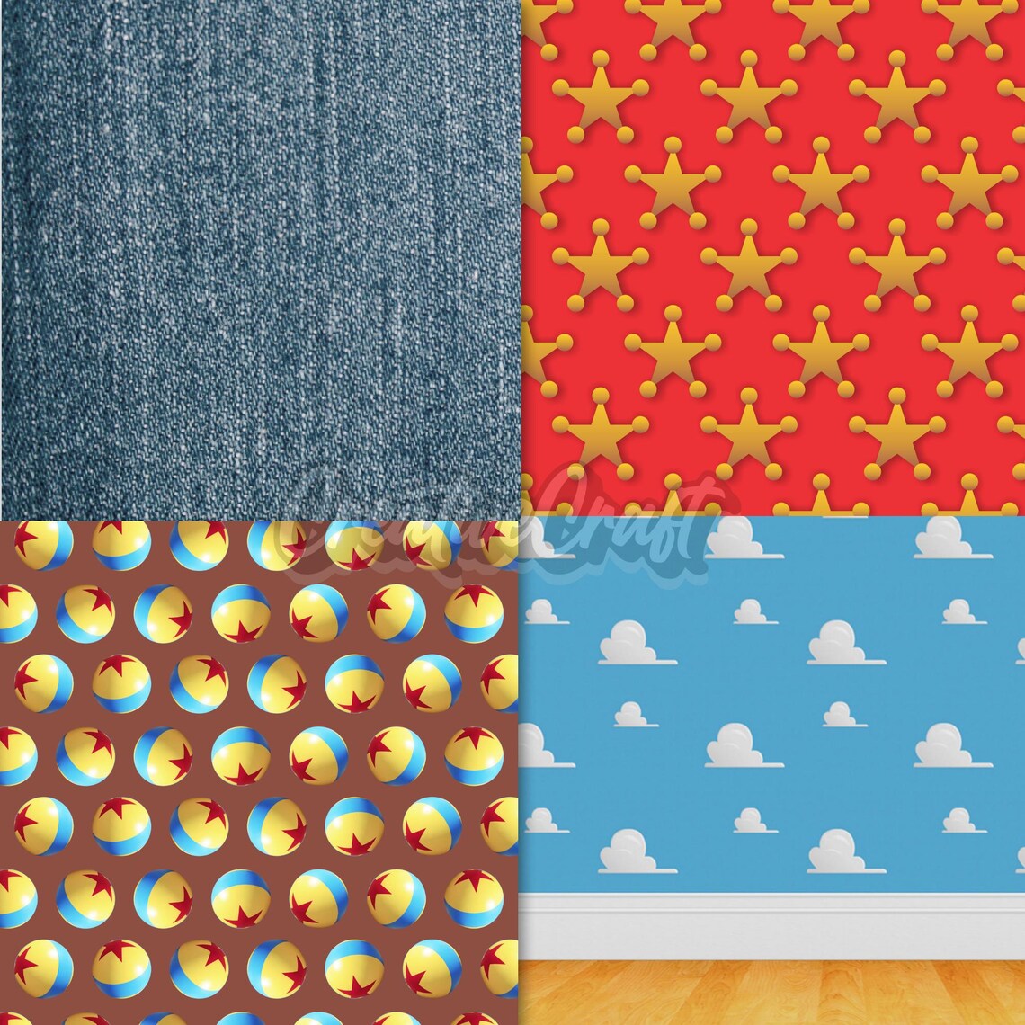 12 Toy Story Digital Papers 300 DPI Maximum Quality, Toy Story ...