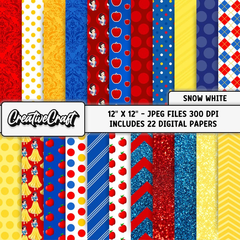 Snow White Apple Paper - Etsy