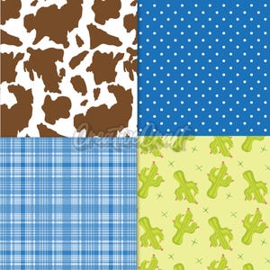 12 Western Cowboy Digital Papers 300 DPI Maximum Quality, Cowboy ...