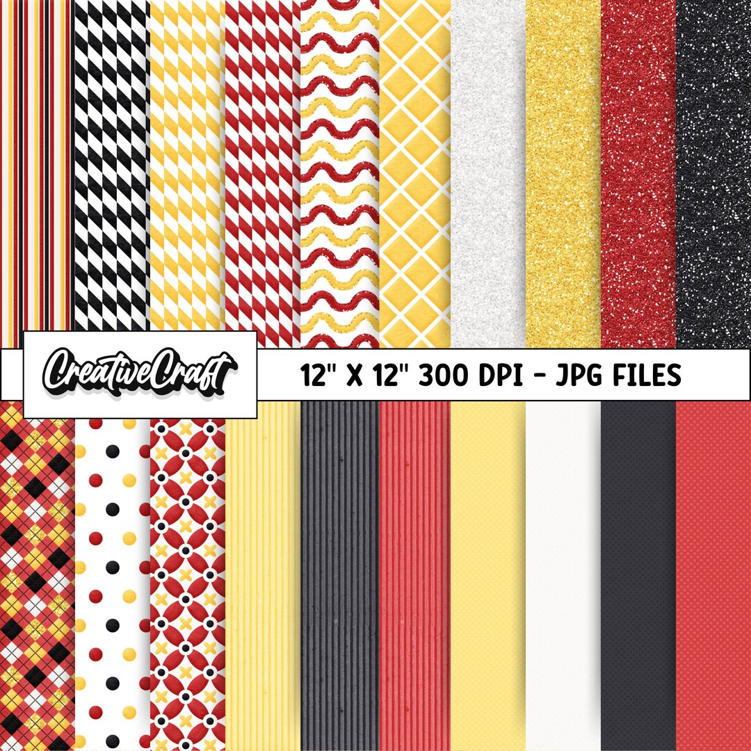 20 Mickey the Mouse Digital Papers 300 DPI Maximum Quality, Mickey ...