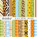 24 Safari Animals Digital Papers 300 DPI Highest Quality, Animals ...