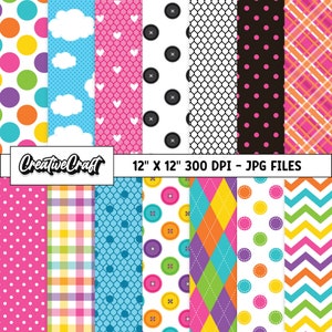 14 Sewing Doll Digital Papers 300 DPI Maximum Quality, Sewing ...