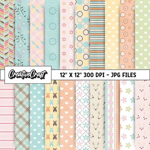Kit Easter Day Digital Paper and Clipart 300 DPI Maximum Quality ...