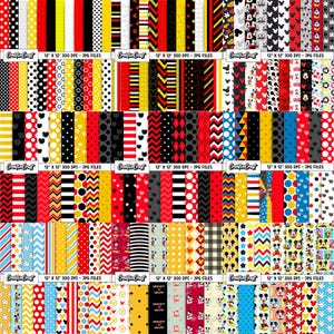 Megabudle +770 Mickey the Mouse Digital Papers 300 DPI Maximum Quality ...