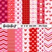 14 Valentine's Day Digital Papers 300 DPI Maximum Quality, Valentine's ...