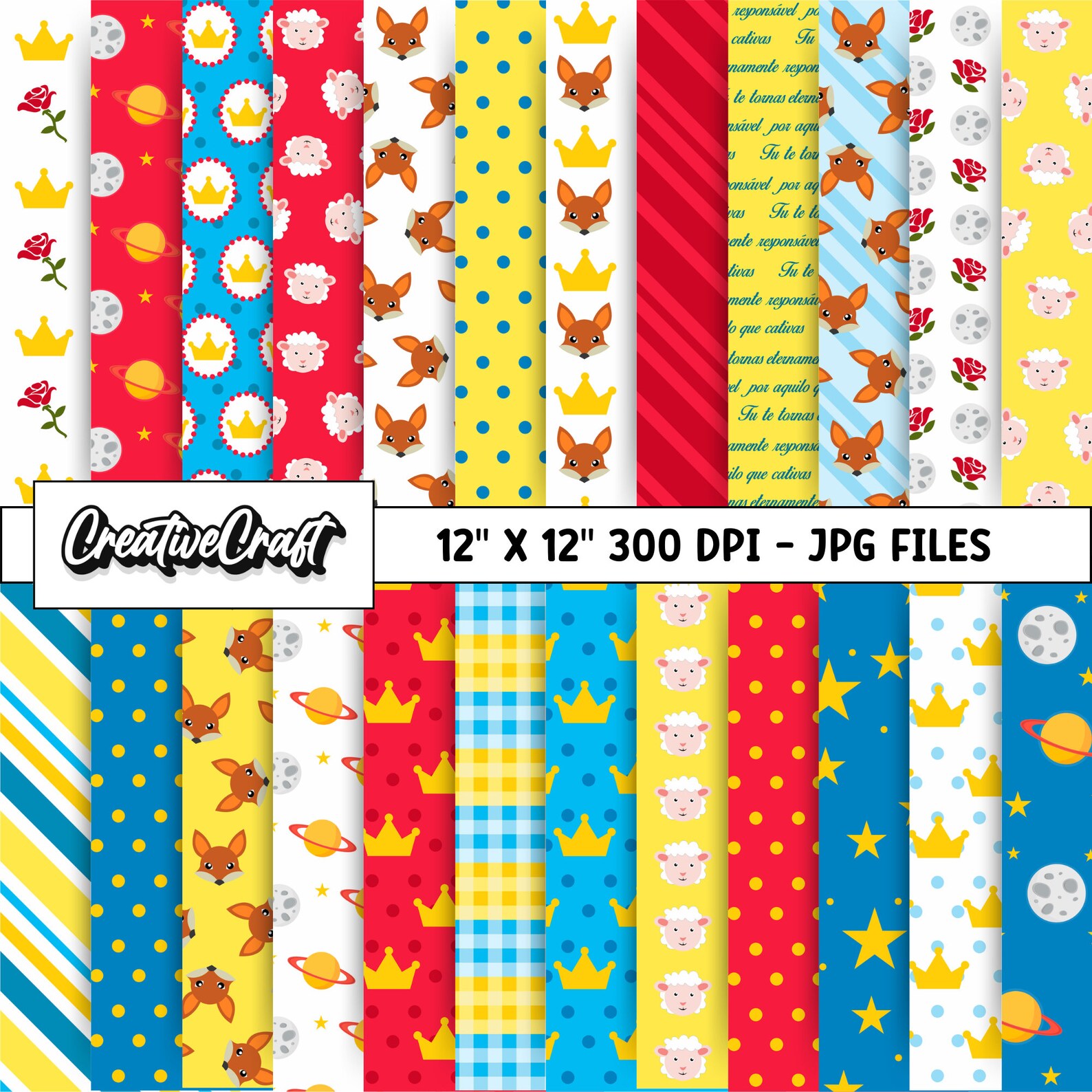 24 Little Prince Digital Papers 300 DPI Maximum Quality, Little Prince ...