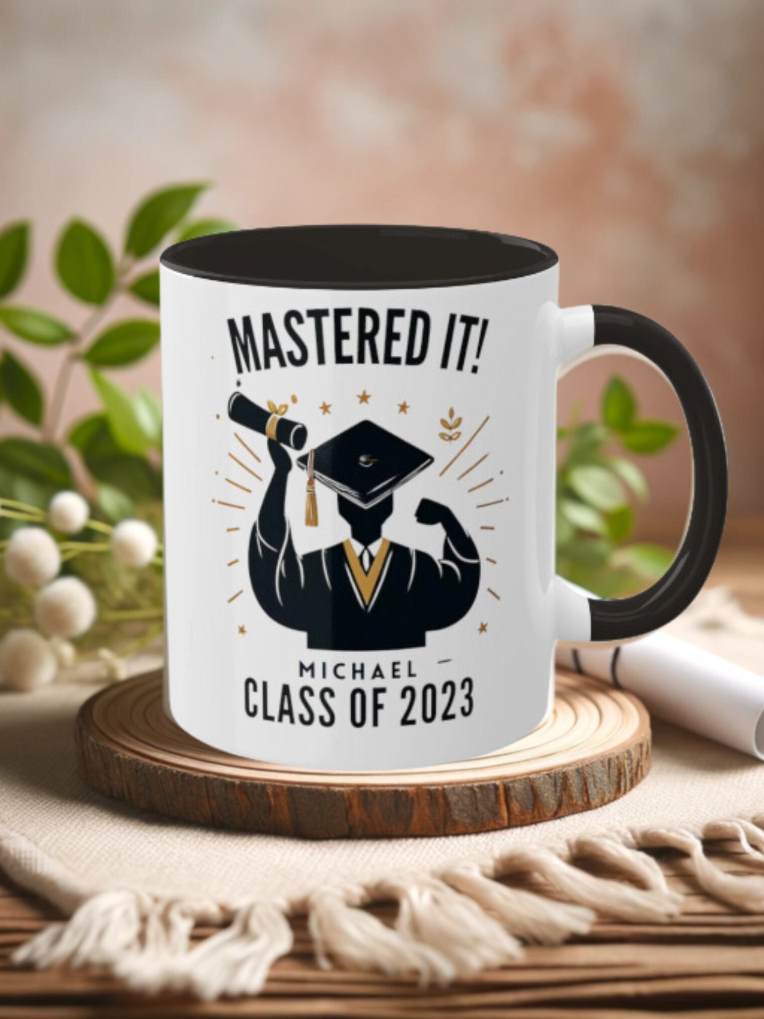 Personalised Graduation Mug, Mug Mockup, Mastered It Mug, Graduate ...