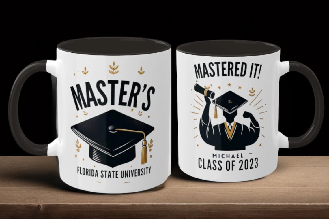 Personalised Graduation Mug, Mug Mockup, Mastered It Mug, Graduate ...