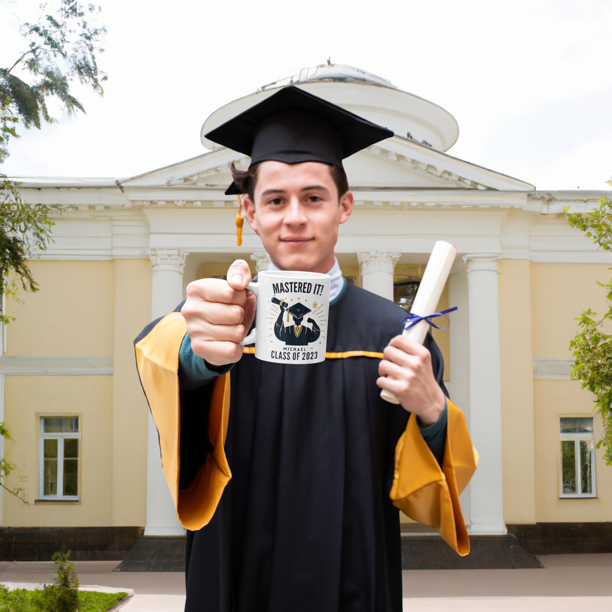 Personalised Graduation Mug, Mug Mockup, Mastered It Mug, Graduate ...