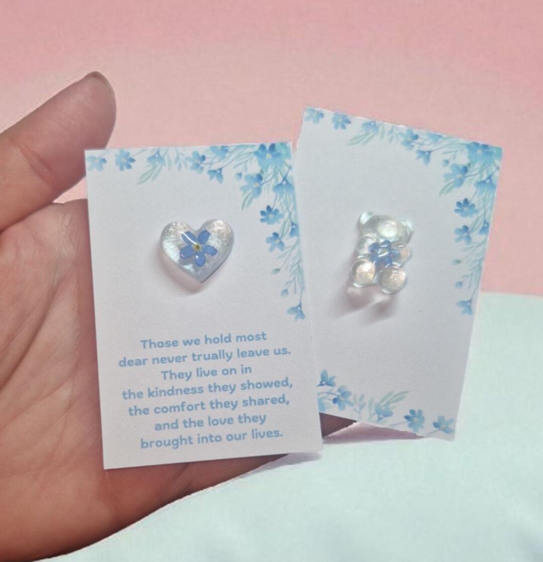 Forget Me Not Teddy Bear Pin: Keepsake Memorial Gift - Etsy