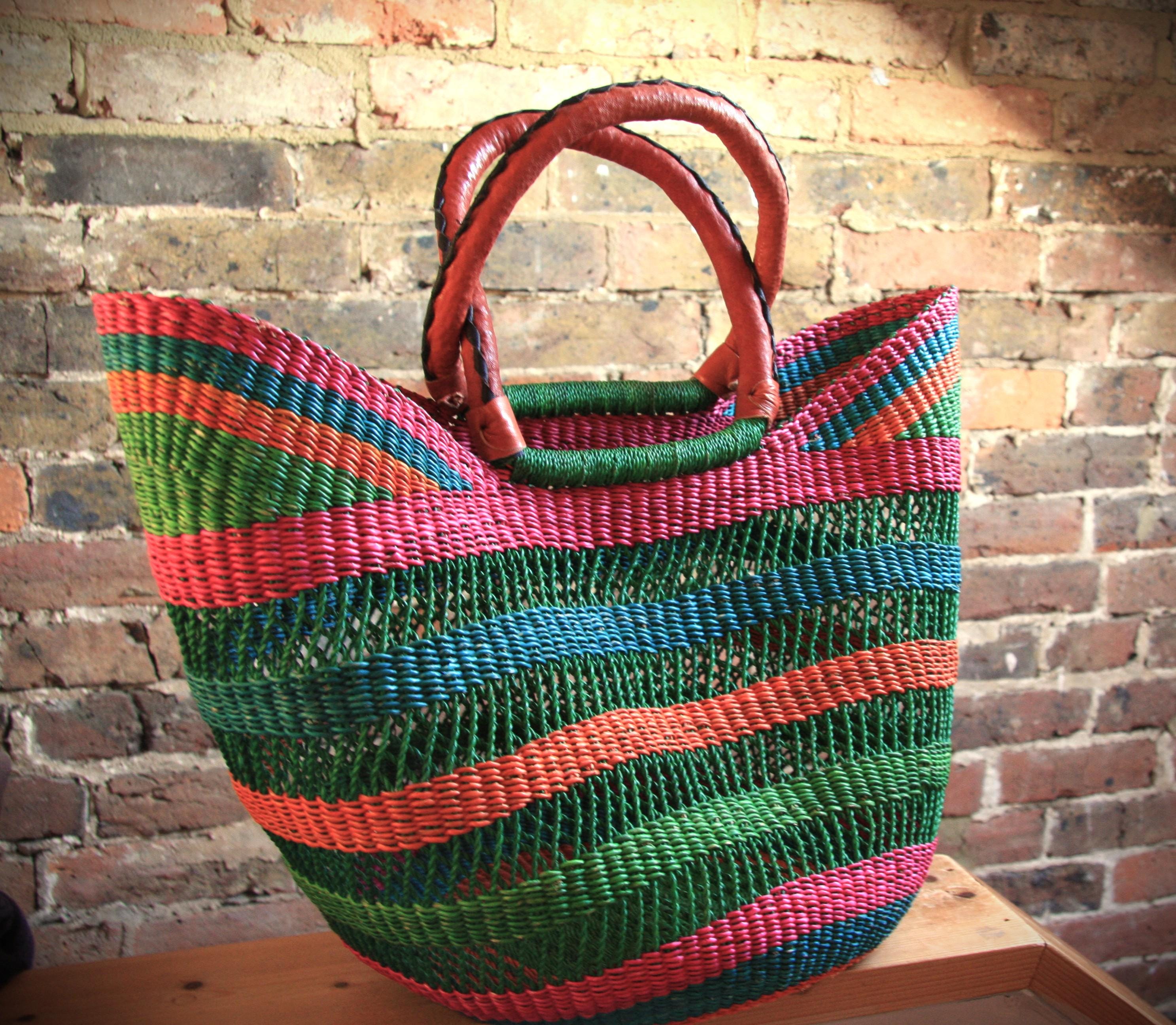 Large Hand Woven Shopping Baskets, Picnic Hamper and Storage Baskets ...